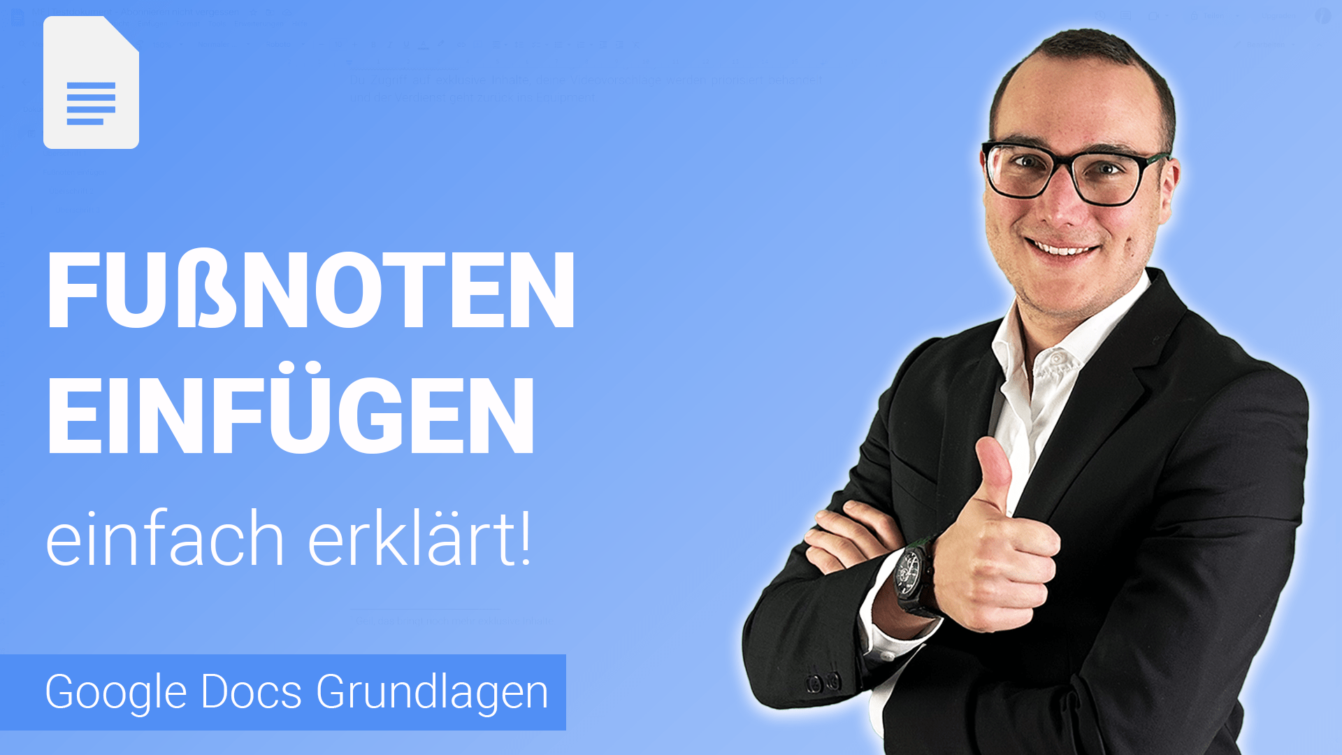 👉 FUßNOTEN einfügen einfach erklärt - Lerne Google Docs